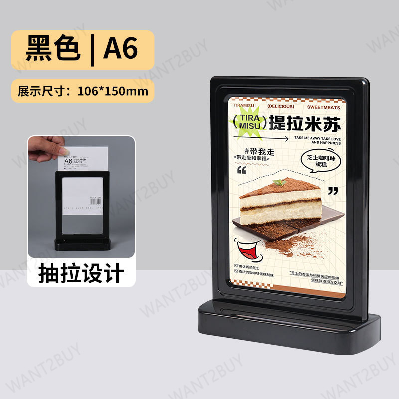 🇲🇾 A4 A5 A6 Vertical Acrylic T L Stand Display for Menu Product ...
