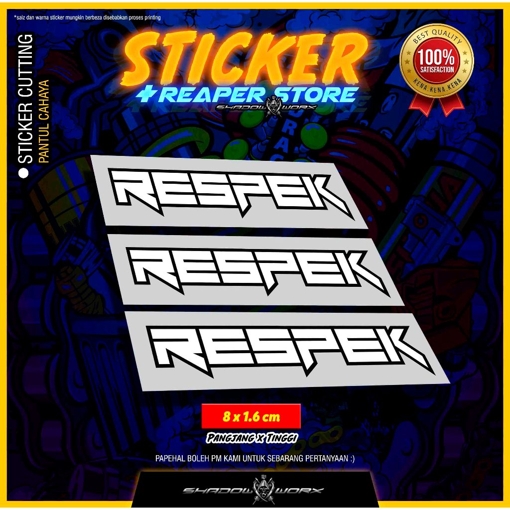 STICKER RESPEK PANTUL CAHAYA 🔥🔥🔥 | Shopee Malaysia