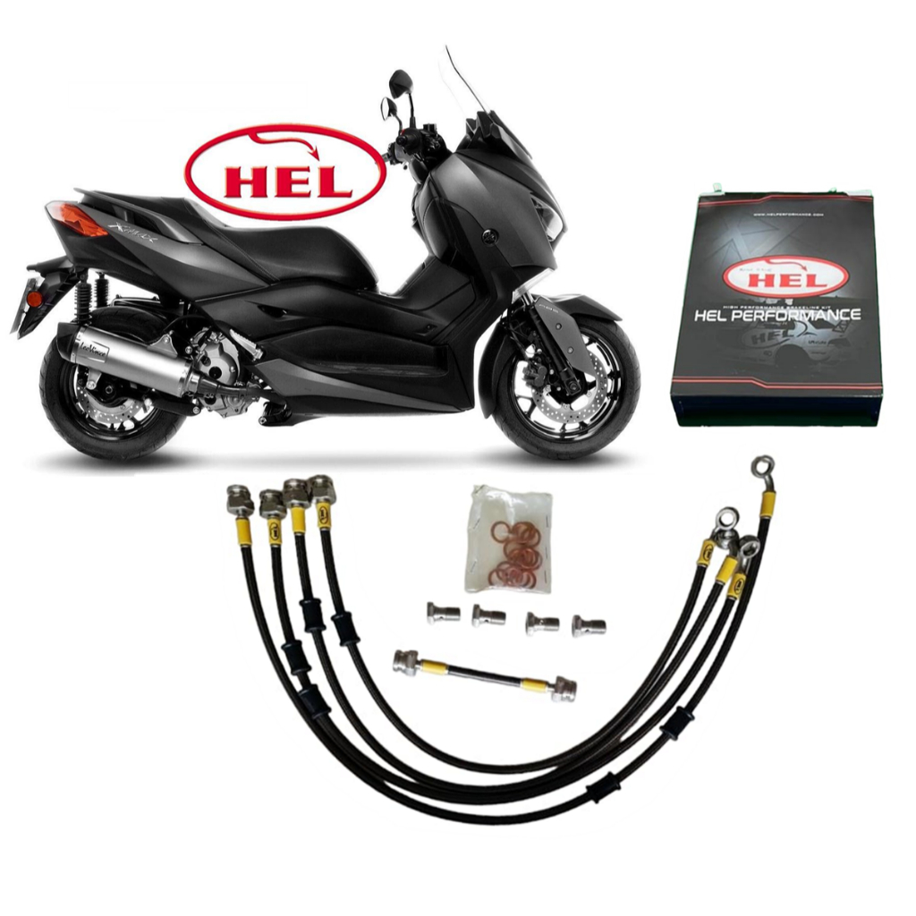XMAX V1 V2 V3 HEL Hose Stainless Steel Braided Brake Hose Line 5 piece ...