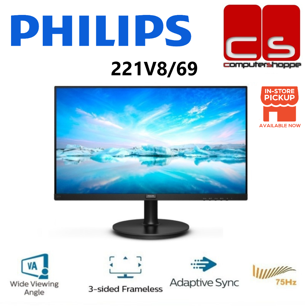 Philips 221V8/69 21.5'' FHD 100HZ 4MS VA LED Monitor | Shopee Malaysia