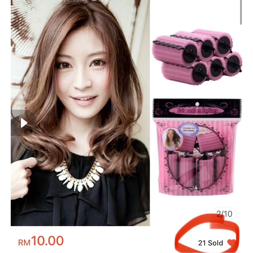 8pcs【Hair Curler Roll】Magic Sponge Foam Cushion Hair Care Styling Stick ...