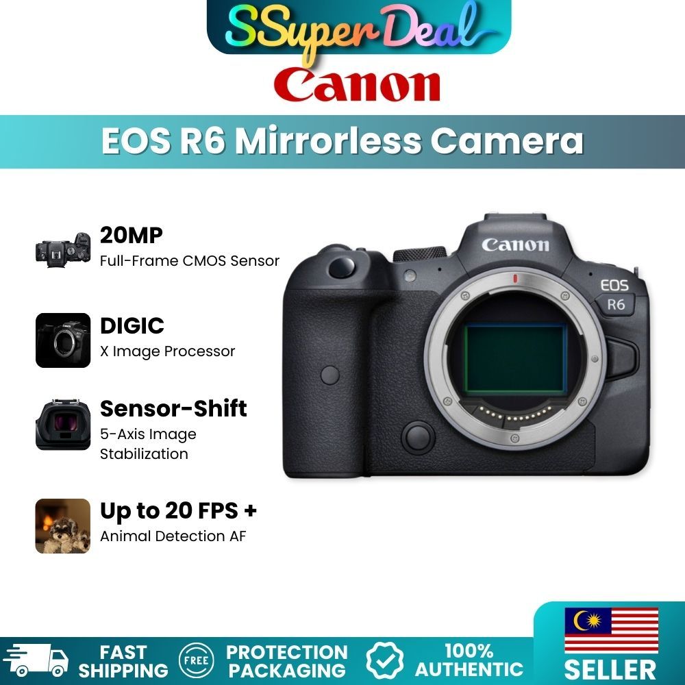 Canon - EOS R6 Mirrorless Camera(body only) | Shopee Malaysia