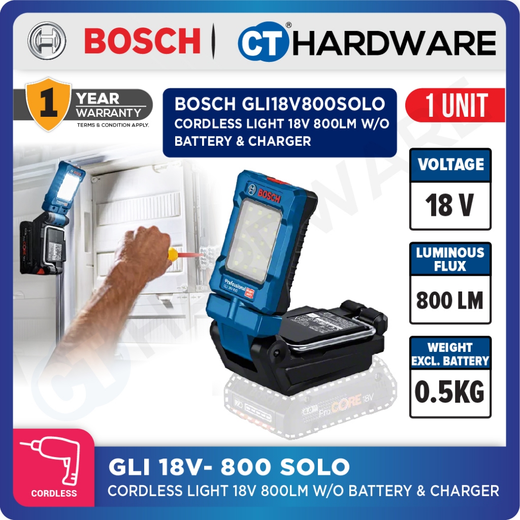Bosch GLI18V800SOLO Cordless Light 18V without Battery & Charger ...
