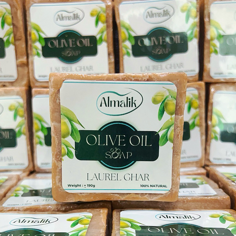 🌿🫒NEW LOOK🫒🌿 AL MALIK Laurel Ghar Olive Oil Soap 190g+- (FOC soap ...