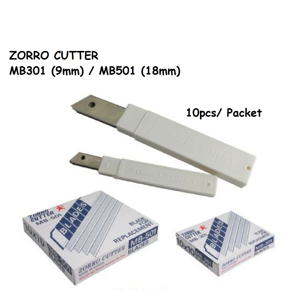 ORIGINAL ZORRO HIGH QUALITY UTILITY KNIFE CUTTER BLADE REFILL MADE IN ...