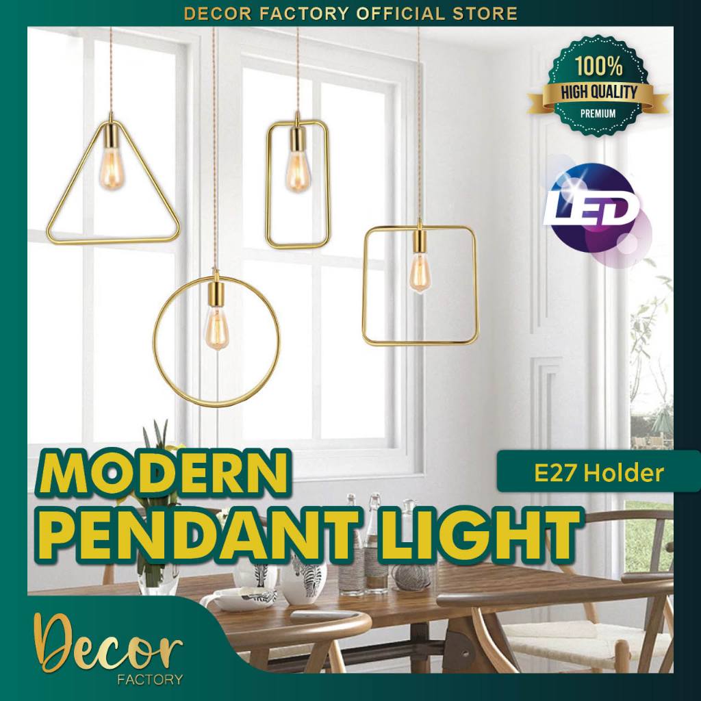 Nordic Pendant Light Dining E27 Holder Hanging Lamp Modern Ceiling ...