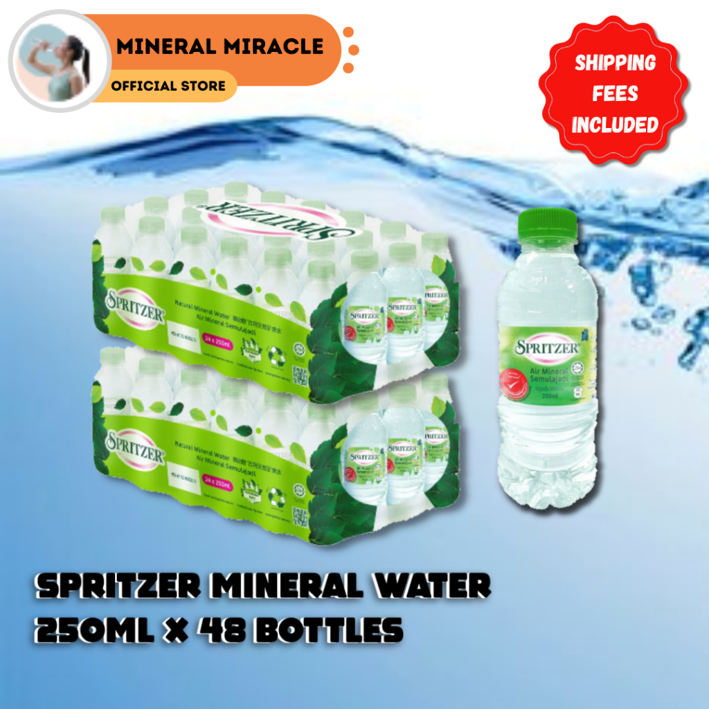 SPRITZER Mineral Water Shrink Wrap (2 PACKS 250ml x 24 Bottles x 1 Shrink) | Shopee Malaysia