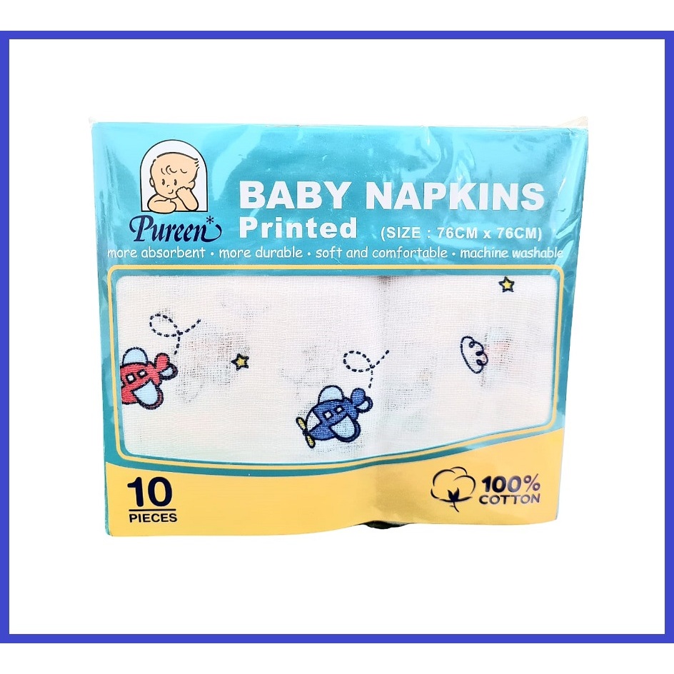 Pureen Baby Napkins (Random Design) (10's) NP07 | Shopee Malaysia