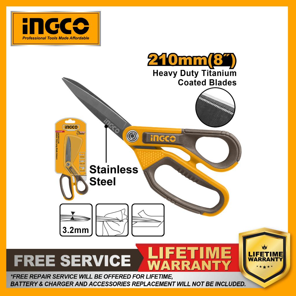 INGCO Rubber grip long-blade scissors HSCRS812108 | Shopee Malaysia