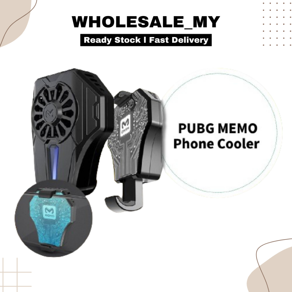 PUGB MEMO Phone Cooler Radiator Gaming Cooler Silicone Cooling Fan With ...