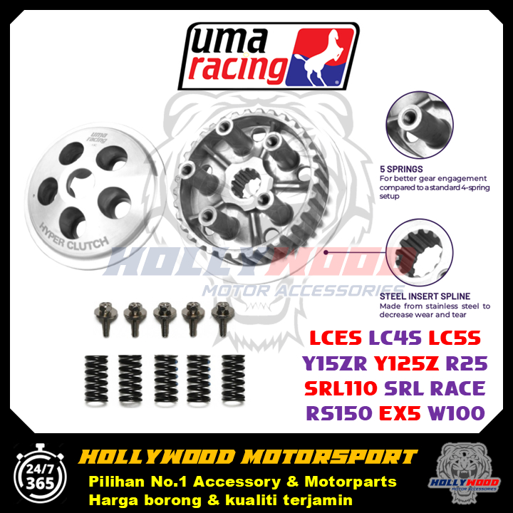 UMA RACING HYPER CLUTCH LC135 Y15 FZ150i R25 125ZR LAGENDA EX5 RS150 ...