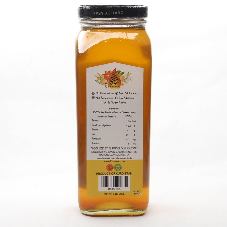 Flowers Honey Pure Natural Organic 500g Al-Firdous | Shopee Malaysia