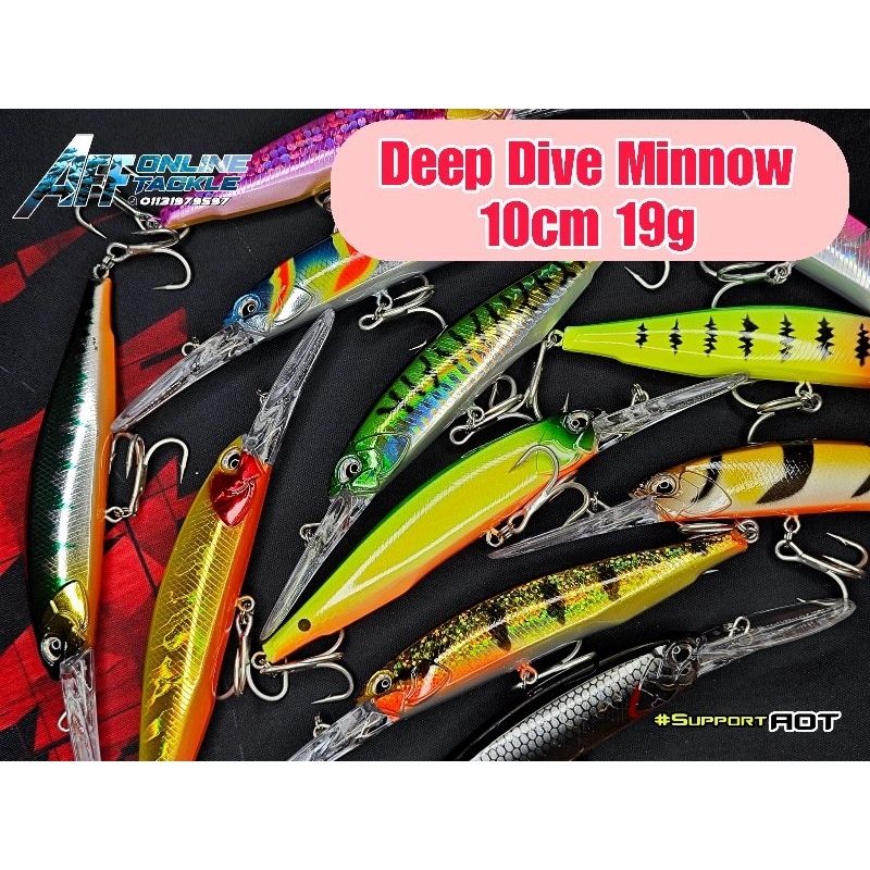 Deep Dive minnow 10cm body 19g | Shopee Malaysia
