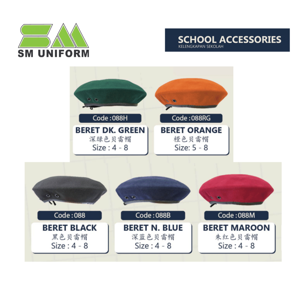 Falcon Topi Beret Hitam Biru Tua Oren Merah KRS KPA Pertahanan Awam ...