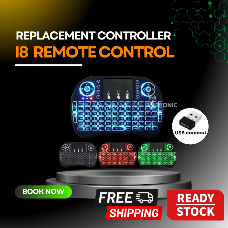 ITRONIC i8 Keyboard Air Mouse Touchpad Rechargeable And AAA Battery Mini Keyboard Remote TV Box ...