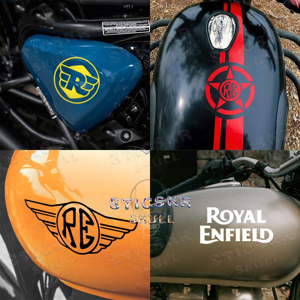 Royal Enfield Motorcycle Sticker Fuel Tank Decals Himalayan Continental ...