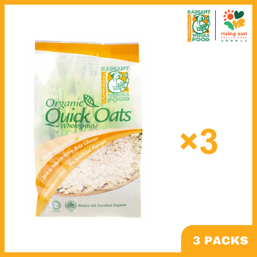 Radiant Organic Quick Oats (500g x 3) - Triple Packs | Shopee Malaysia