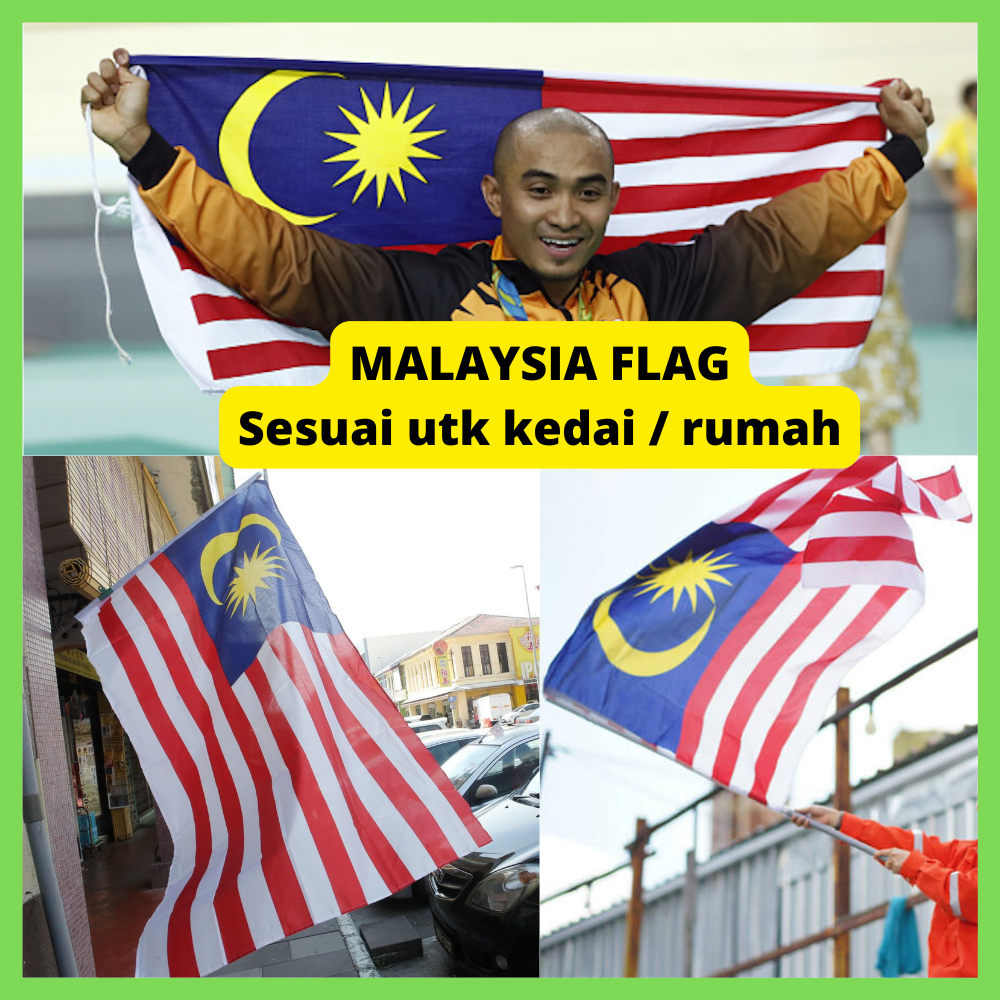 Bendera Besar Malaysia Flag Waterproof Polyster Bendera Gantung 2x4 3x6 Economy Tahan Lasak ...
