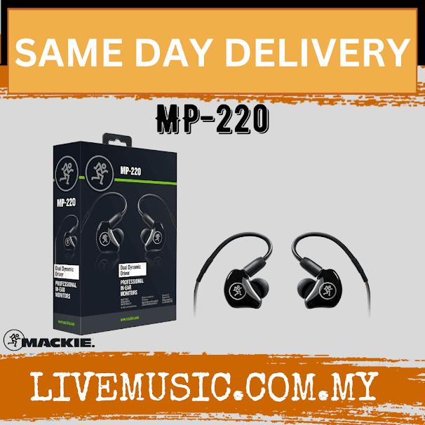 Mackie MP-220 Dual Dynamic Driver Professional In-Ear Monitors (MP220/MP 220) | Shopee Malaysia