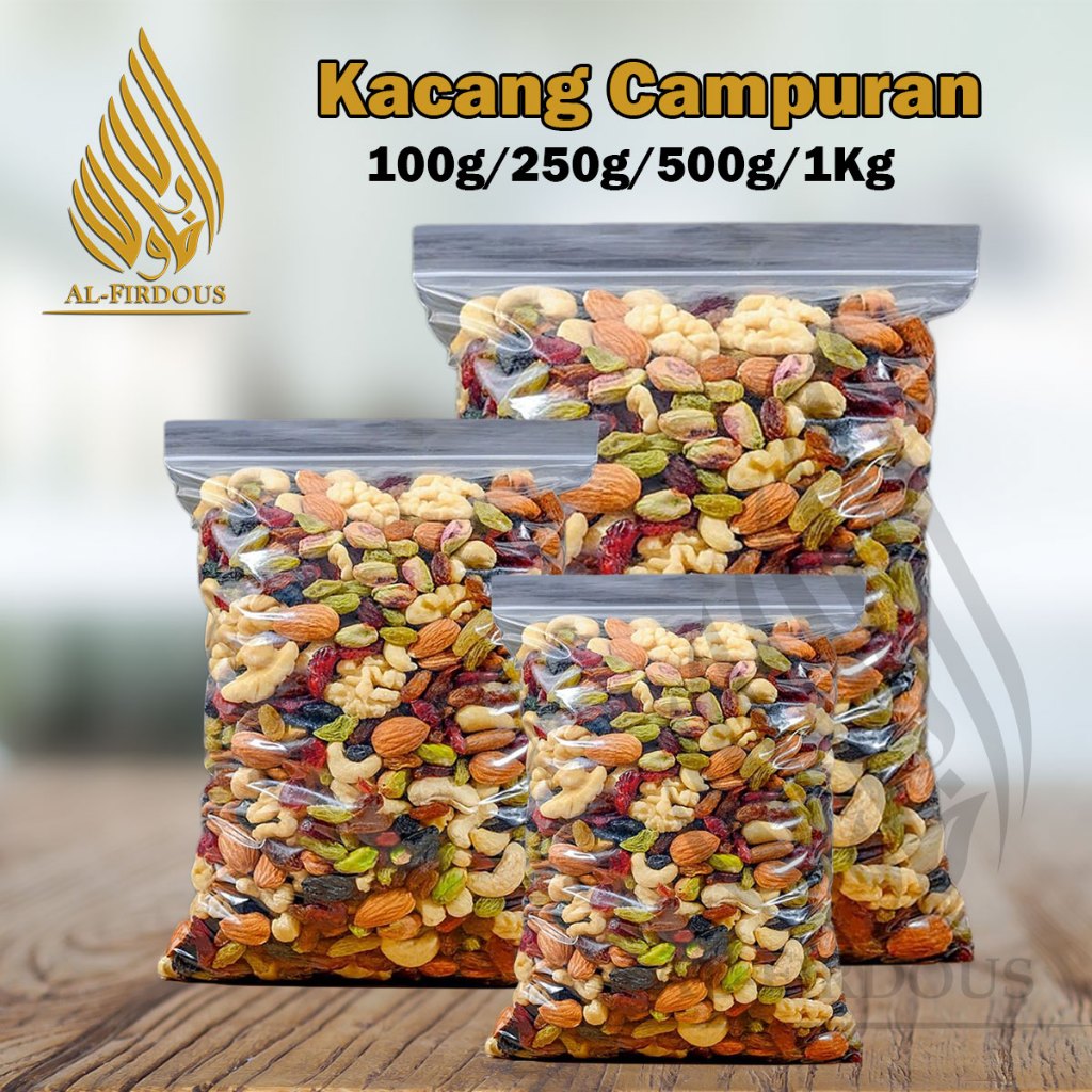 Kacang campuran | Mix nuts | mix nuts | Campuran | Alfirdous | 100g ...
