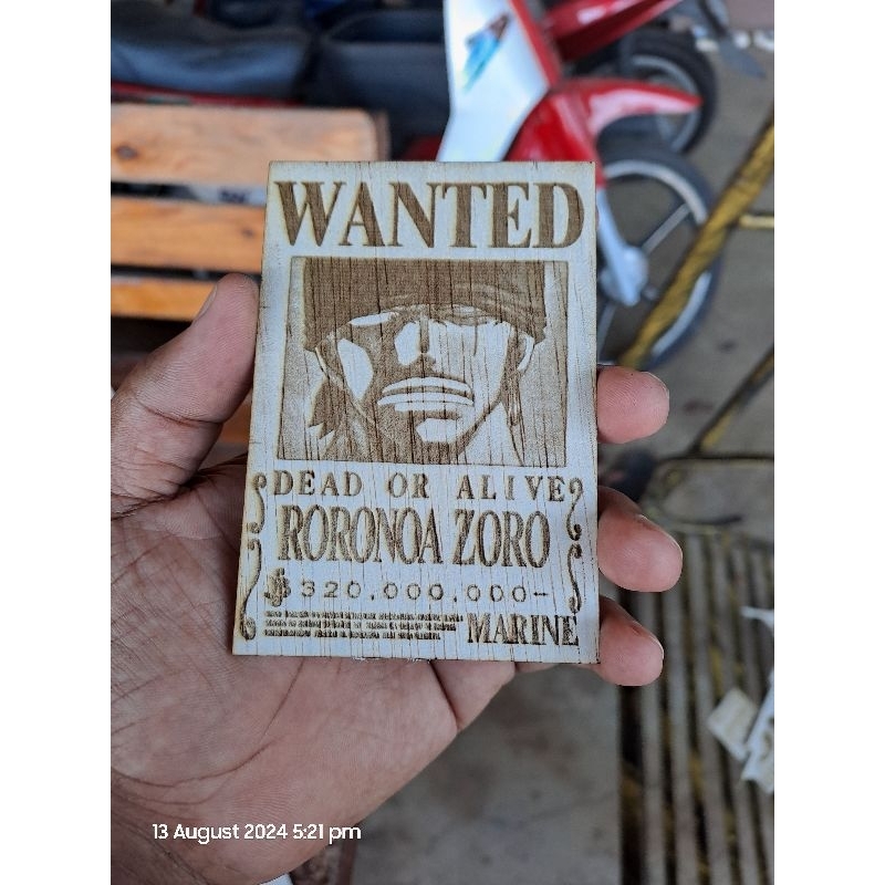 laser engraving one piece wanted poster plywood | Shopee Malaysia