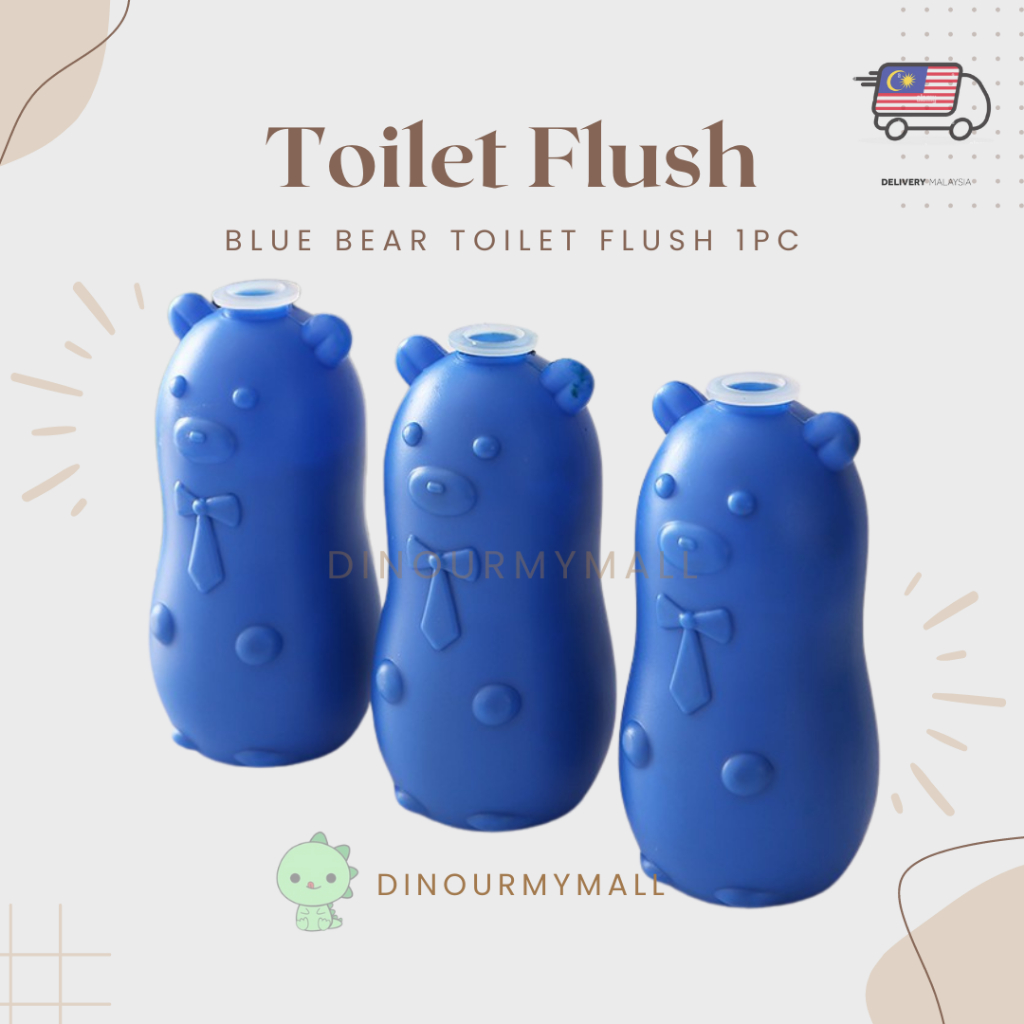 𝐑𝐄𝐀𝐃𝐘 𝐒𝐓𝐎𝐂𝐊 Toilet Flush Cleaning Blue Bear Toilet Bowl Flush Aromatic ...