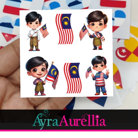 WATERPROOF Sticker Pipi Bendera Malaysia | Sticker Merdeka | Shopee ...