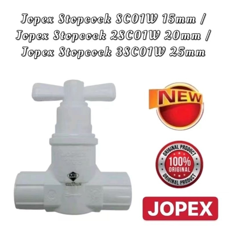 READY STOCK!!! Jopex Stopcock SC01W 15mm / Jopex Stopcock 2SC01W 20mm ...
