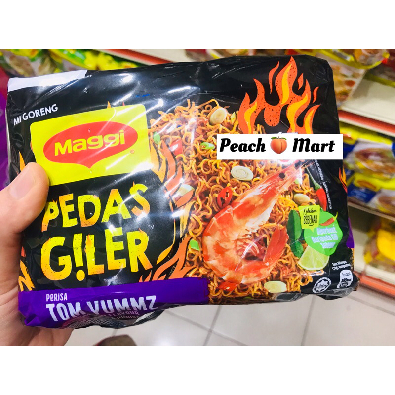 Maggi Mi Goreng Pedas Giler Perasa Tom Yummz 5x76gm | Shopee Malaysia