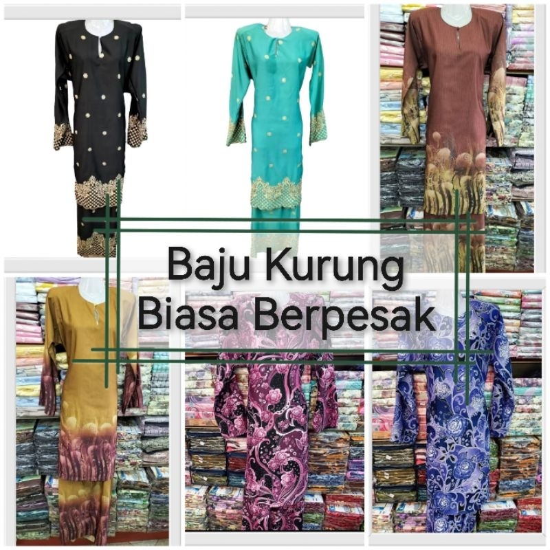 GKIJ [4]Baju Kurung Pesak Kain Susun Tepi Corak Batik dan lain-lain ...