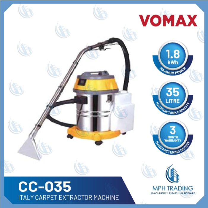 VOMAX CC-035 Carpet Extractor Machine 1800W with 35L Capacity (Italy ...