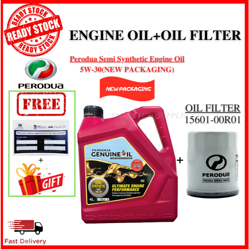 Perodua 5W30 (4L)+Oil Filter+Air Filter + Injector Cleaner - Semi ...