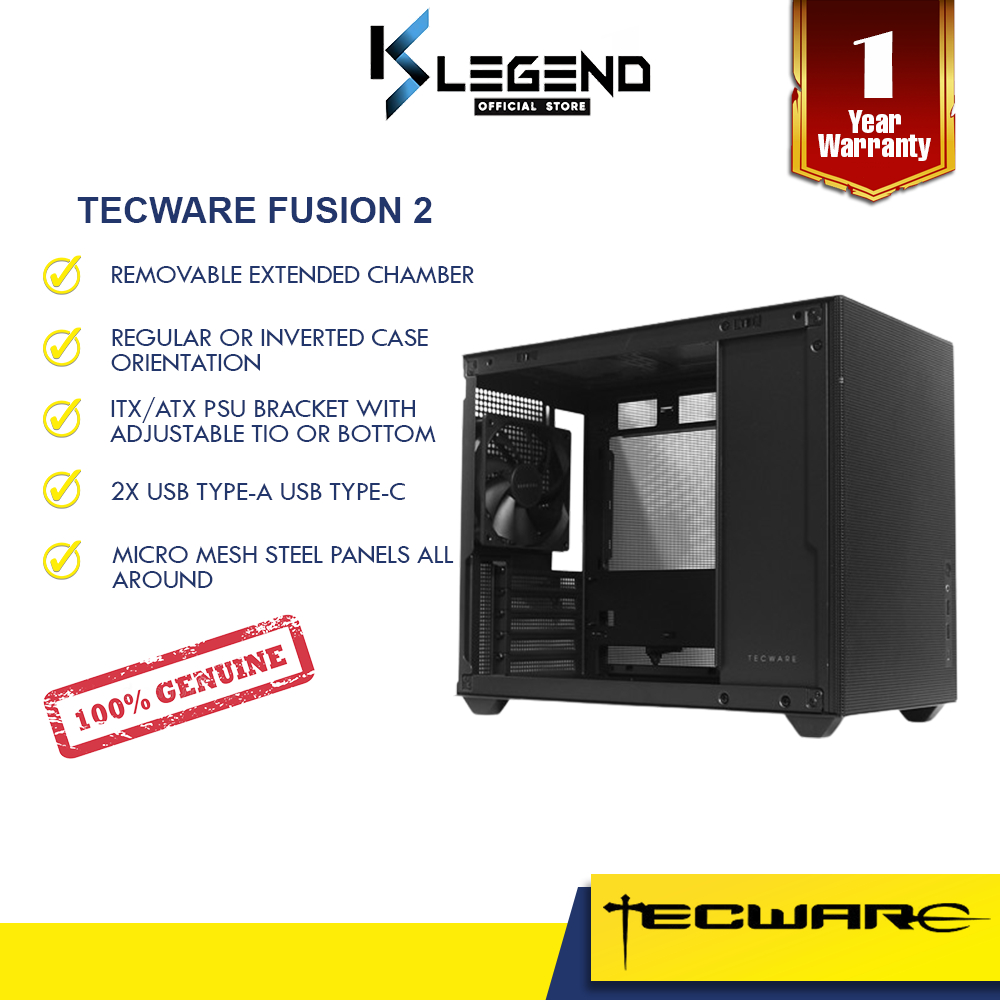 TECWARE Fusion 2 Air ITX/MATX High Airflow PC Case | Shopee Malaysia