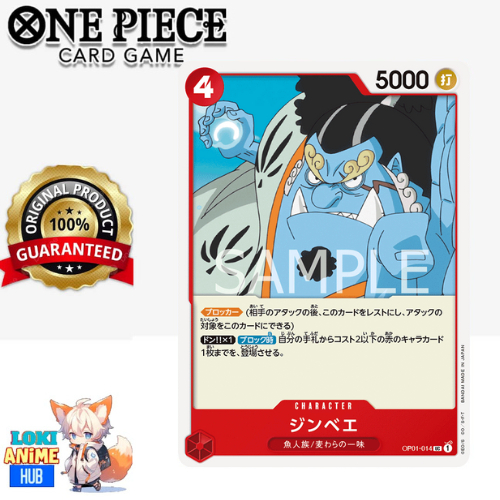 ORIGINAL 4 Cost Jinbe OP01-014 UC One Piece Card Game optcg | Shopee ...