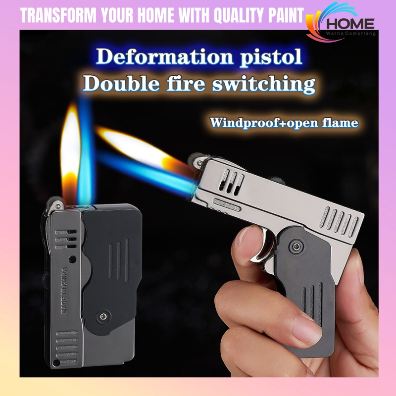 2 in1 Jet Ordinary Flame Lighter Creative Model Torch Turbo Lighter ...