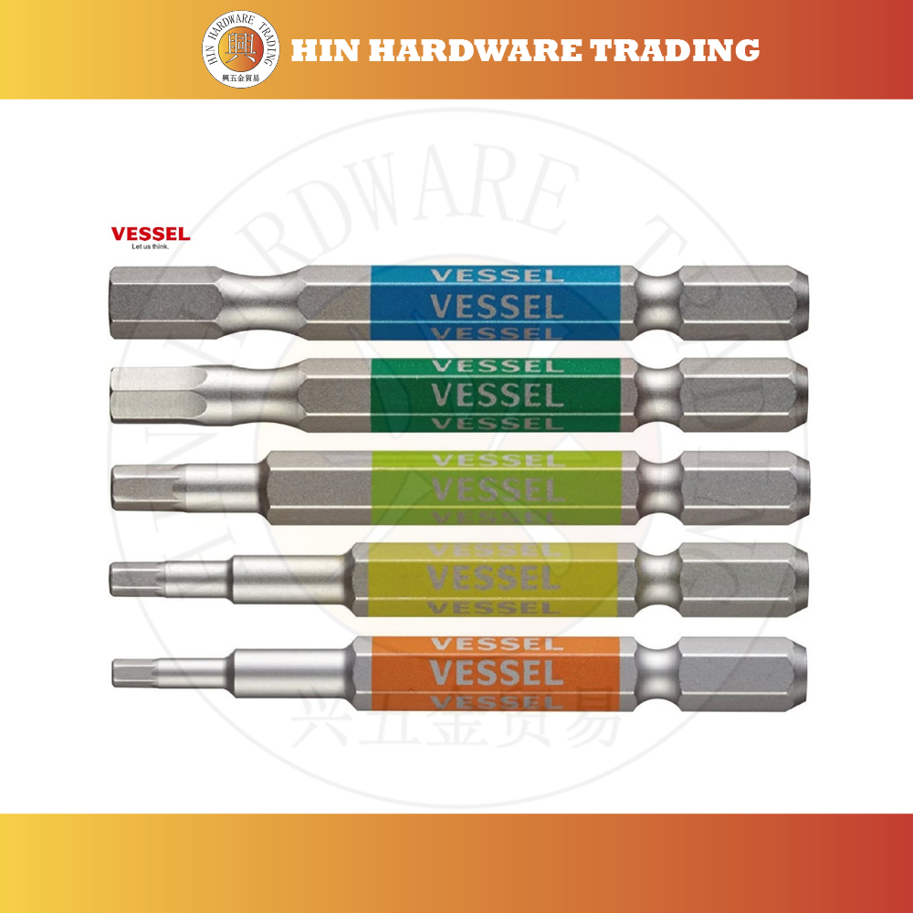 VESSEL GS5P-31 Single End Rigid Hex Bit 5pcs Set Made In Japan | Shopee ...