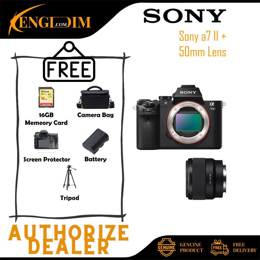 SONY A7 MARK II / A7II / A7M2 + FE 50MM F/1.8 (BLACK)(Sony Malaysia Wty) | Shopee Malaysia