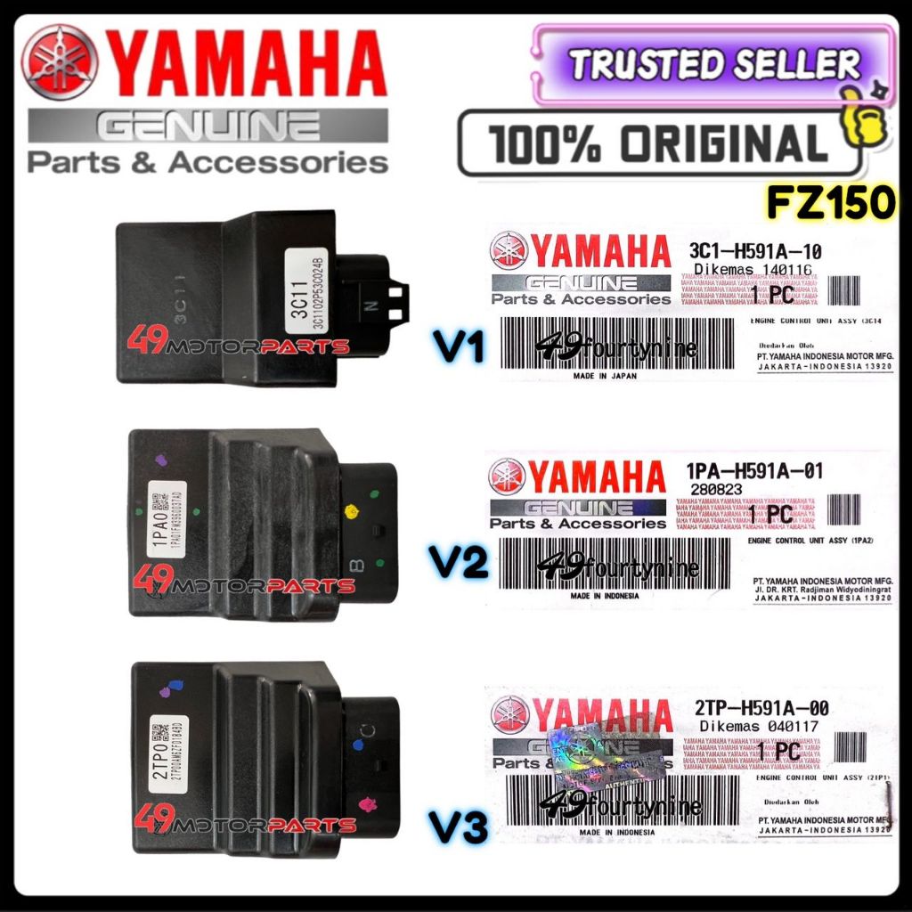 100% ORIGINAL FZ150 V1 V2 V3 ECU ENGINE CONTROL UNIT 3C1-H591A-10 1PA ...