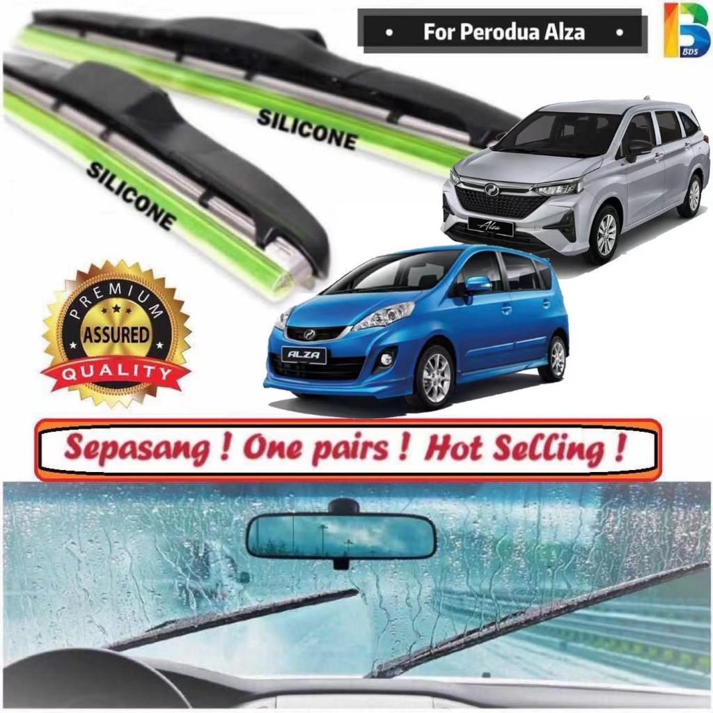 PERODUA ALZA SILICONE WIPER 1PAIRS(2PCS) Japan Mugen Silicone Wiper ...