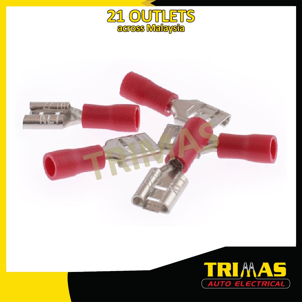 Insulated Female Terminal Lug Wire Clip Red (10PCS) | Shopee Malaysia