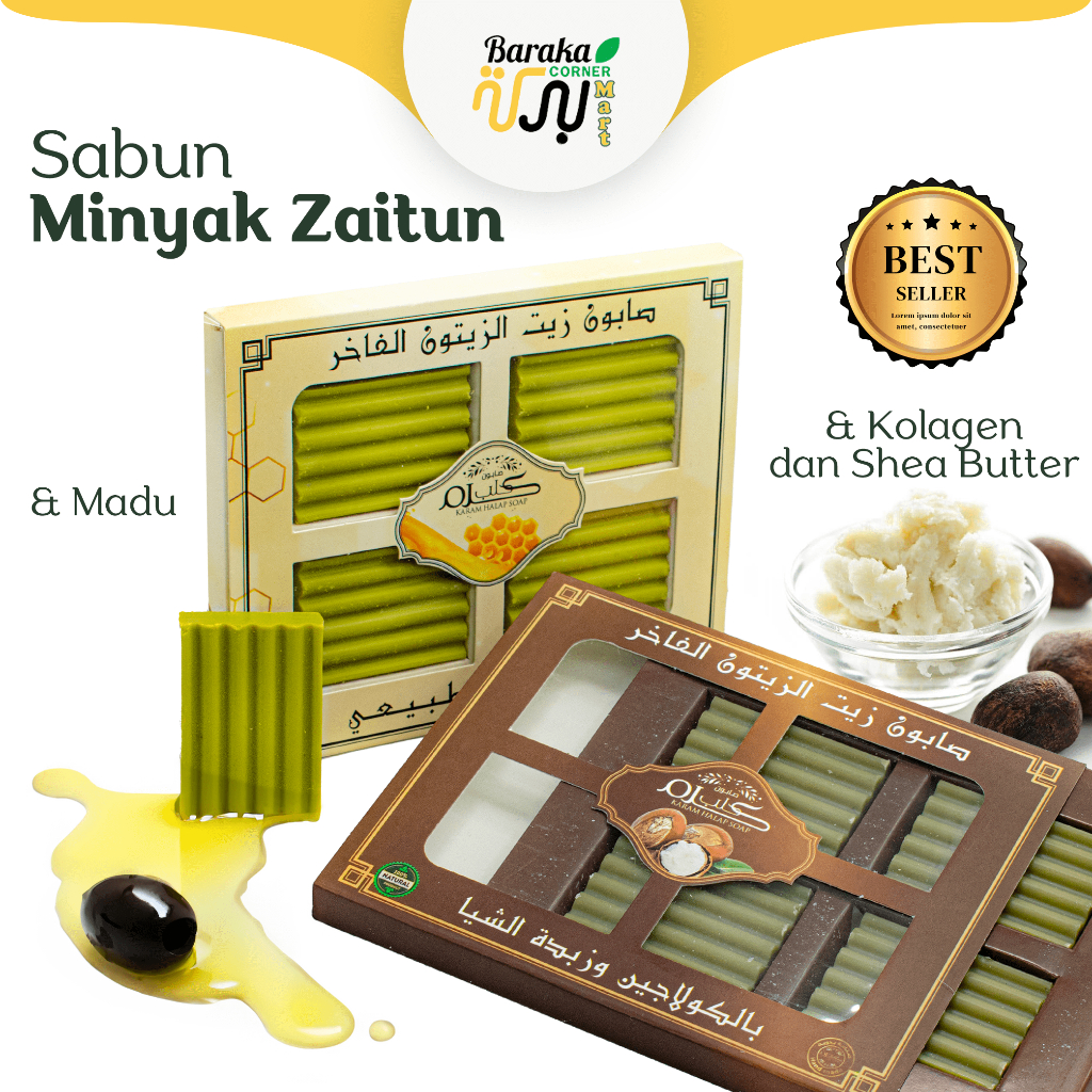 4 Pcs Sabun Minyak Zaitun | Olive Oil Soap - Sabun Chia - Sabun Madu ...