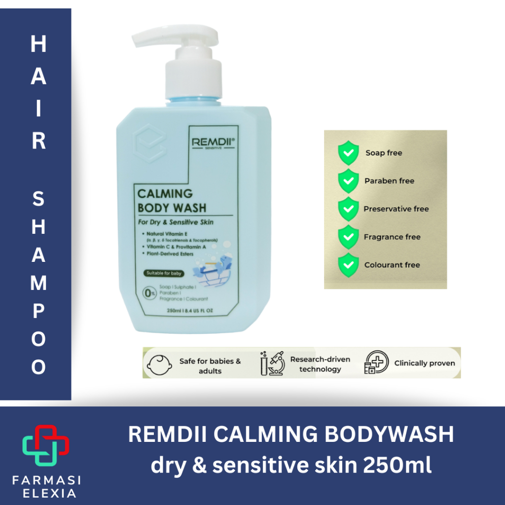 REMDII CALMING BODYWASH 250ML dry & sensitive skin, Sensitive, Eczema ...