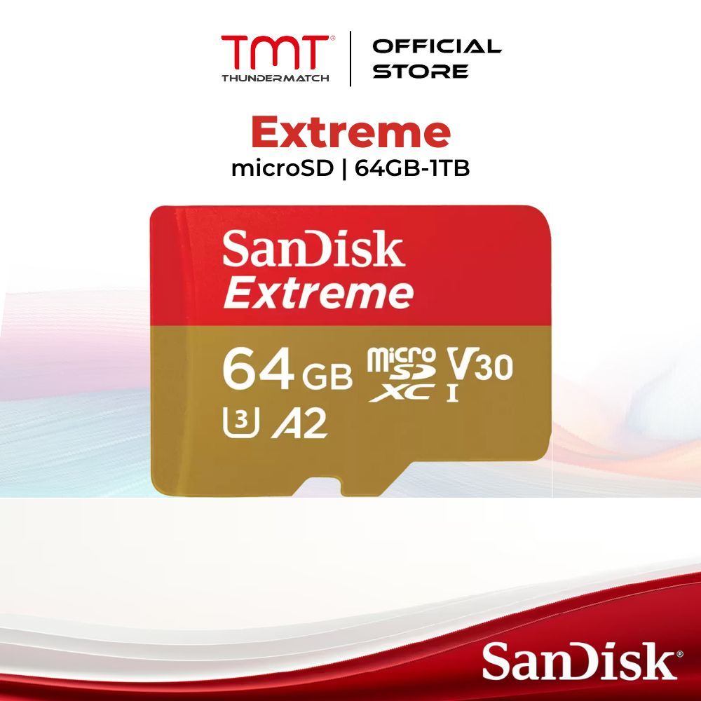 TMT SanDisk Extreme / GamePlay / Creator microSD UHS-I V30 U3 Memory ...
