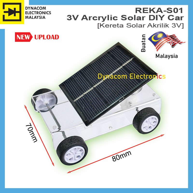 REKA-REKA S-01 3V 150mA Arcrylic Solar DIY Car Kit Set Solar Car ...