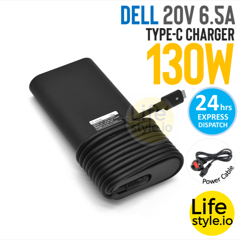 Dell 130W 20V USB-C Type-C Latitude 7210 7310 7410 9410 9510 5420 5520 ...