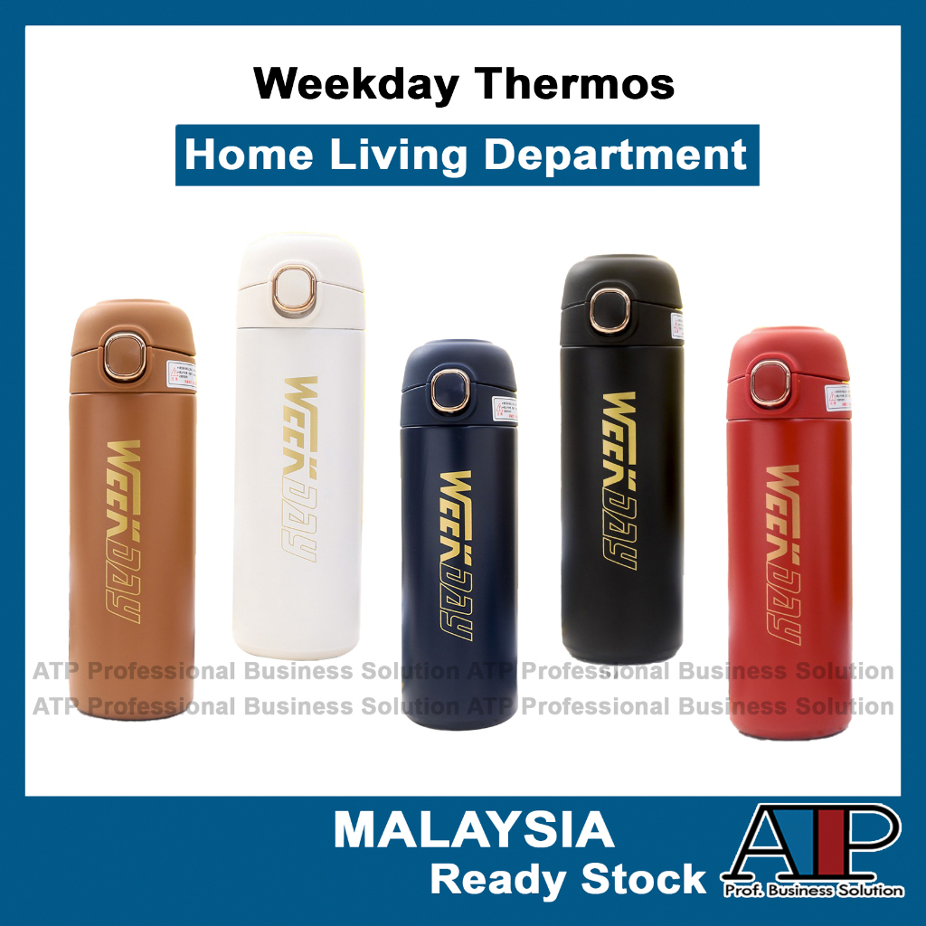 Mug🥤420ml Thermos Bottle Double-Layer Stainless Steel Botol Vacuum Flask Thermos Botol Air Tahan ...