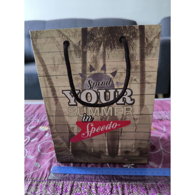 Original Speedo Swimming Gear Paper Bag Only | Shopee Malaysia