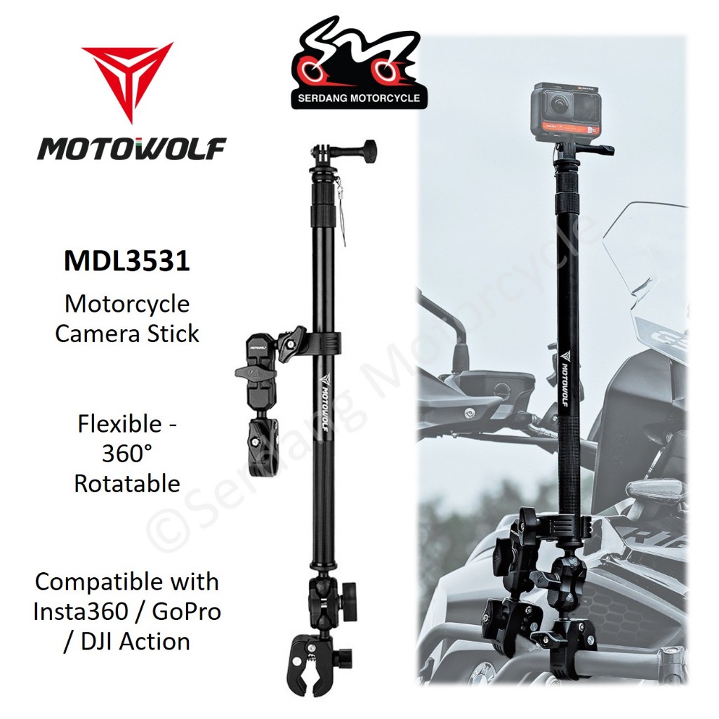 MOTOWOLF MDL3531 Selfie Stick Monopod Tripod Bracket Camera Holder ...