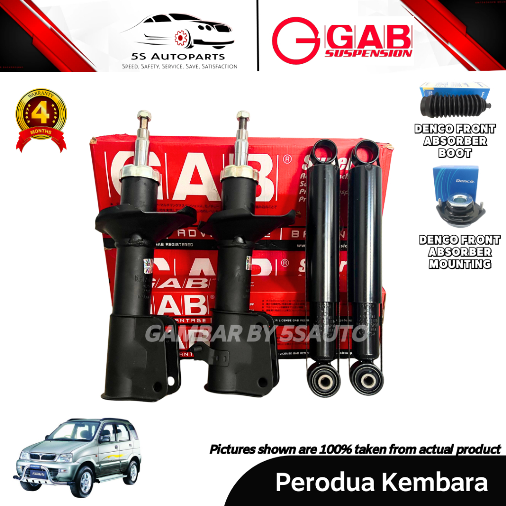 GAB Kembara Old Model Oil Front (Depan), Gas Rear (Belakang) Shock ...