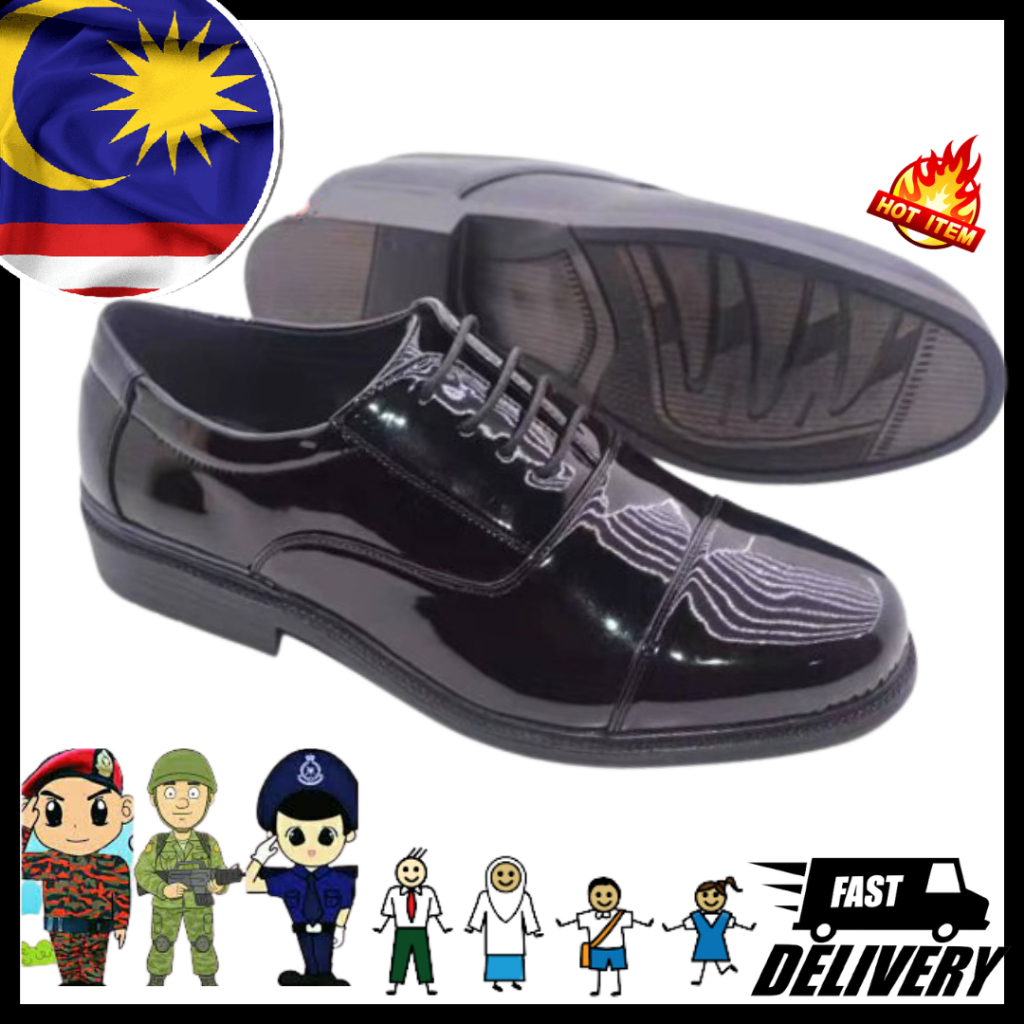 TEEPER / Kasut Kawad / Kasut Potong Kilat / Beruniform Kadet Polis ...